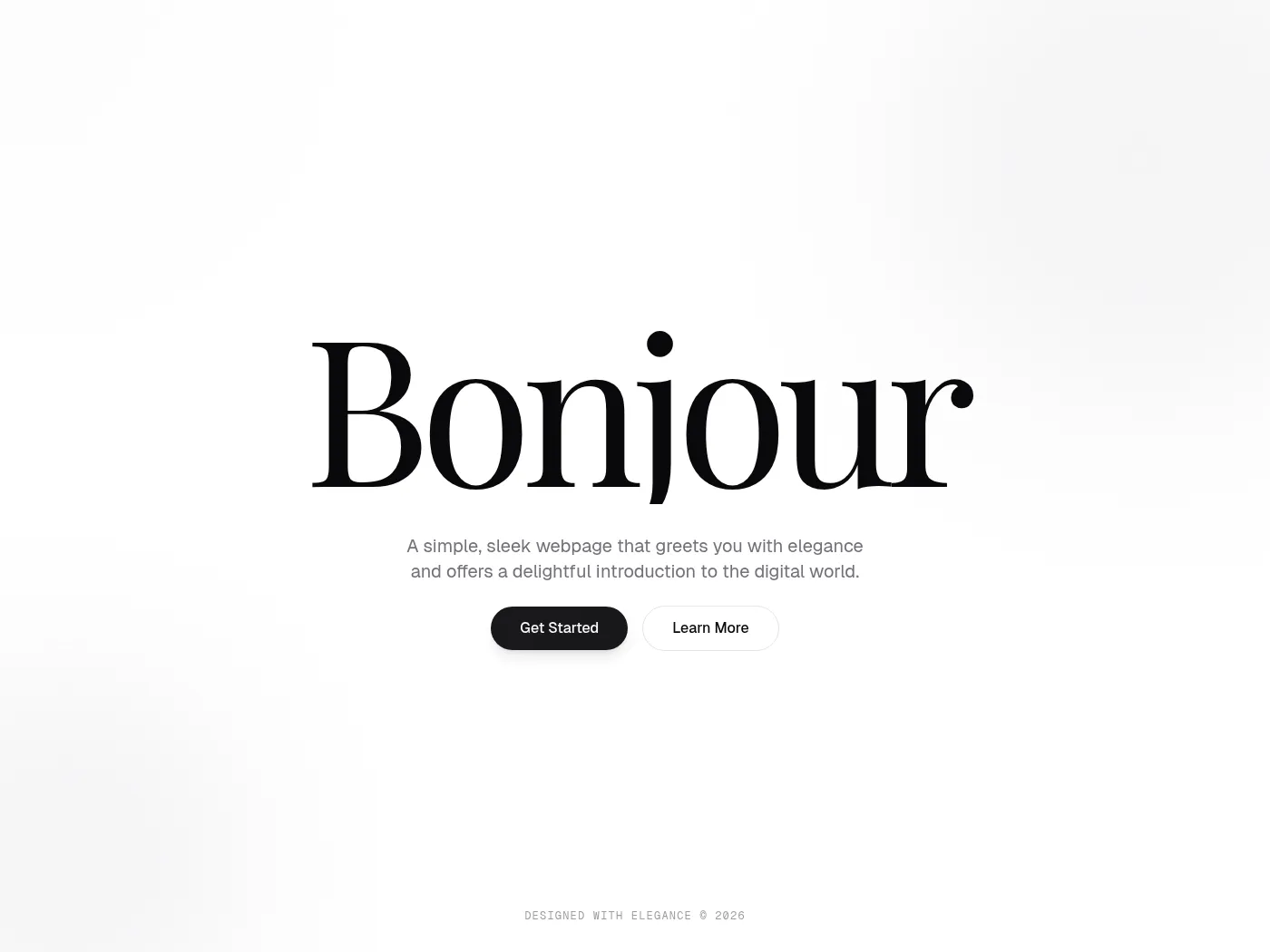 Bonjour Webpage