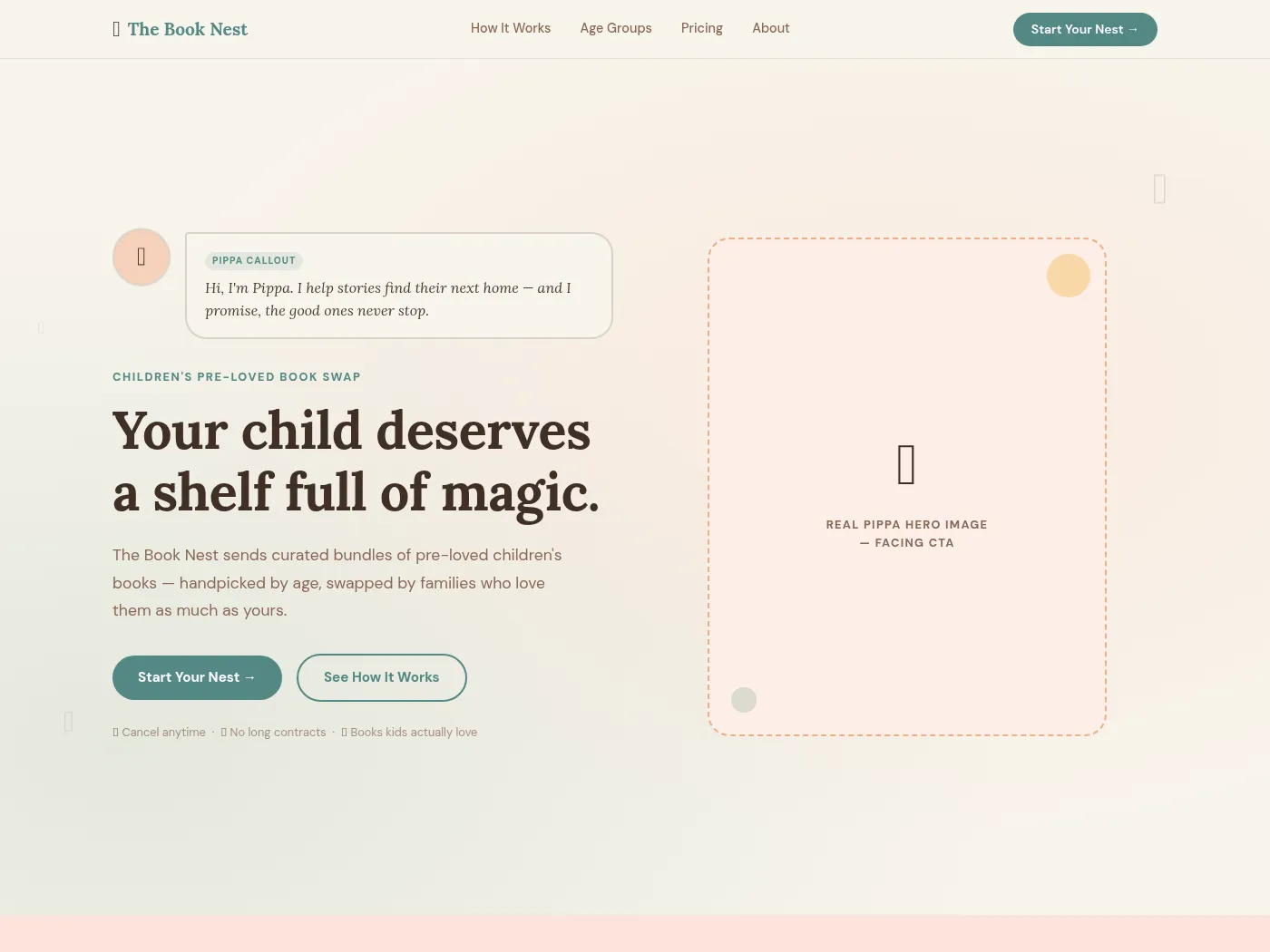 Book Nest Homepage Redesign