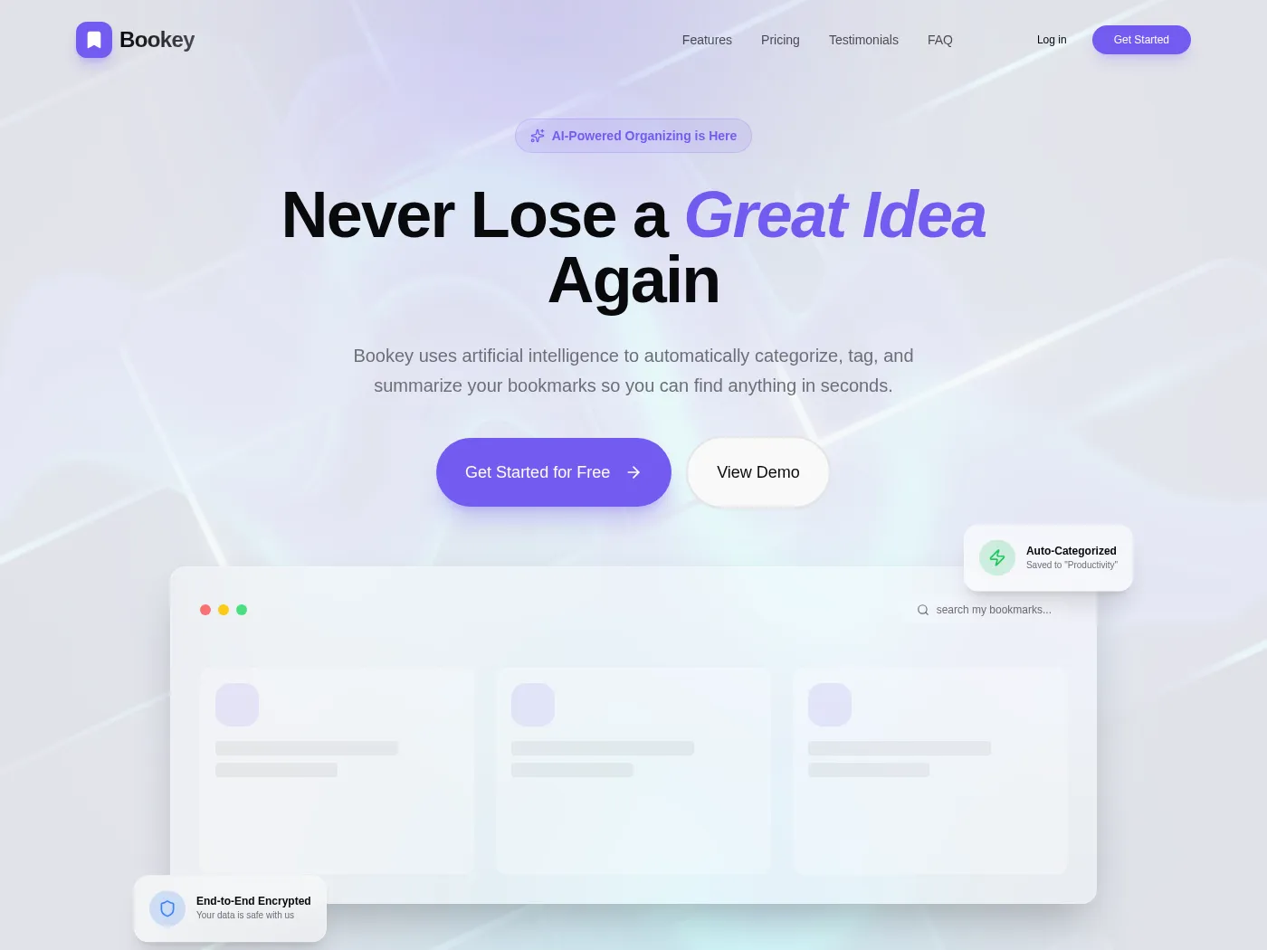 Bookey SaaS Landing Page