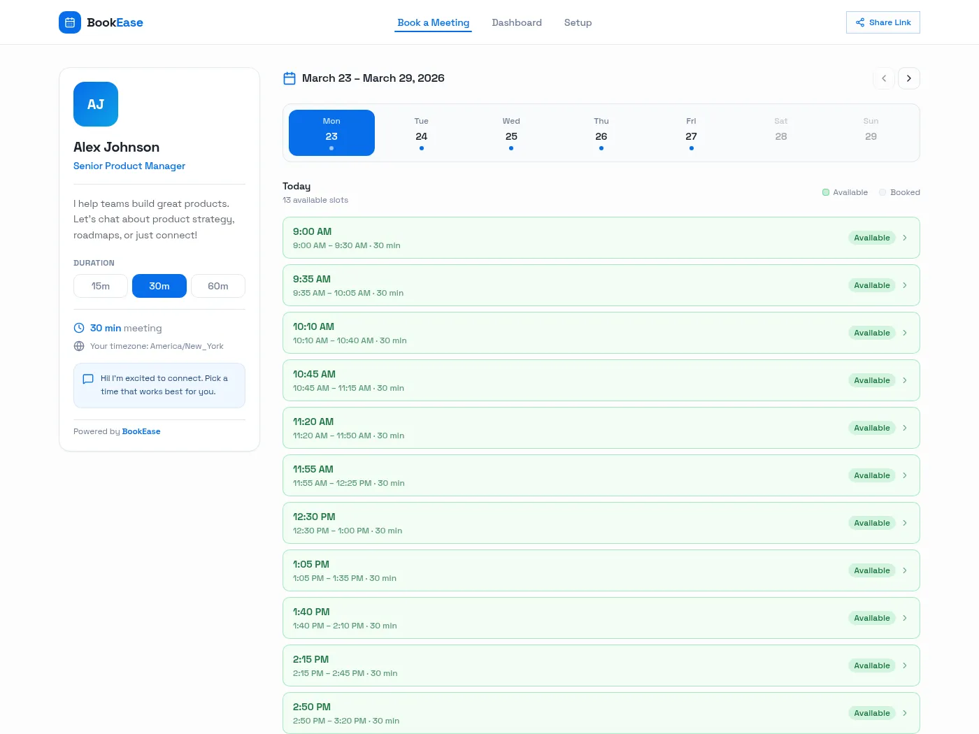 BookEase Scheduler
