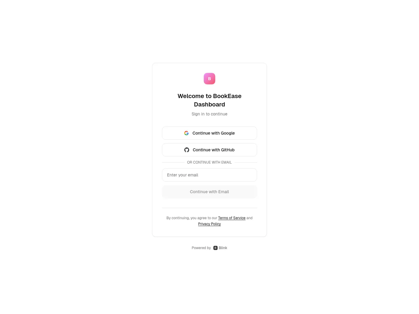 BookEase Dashboard