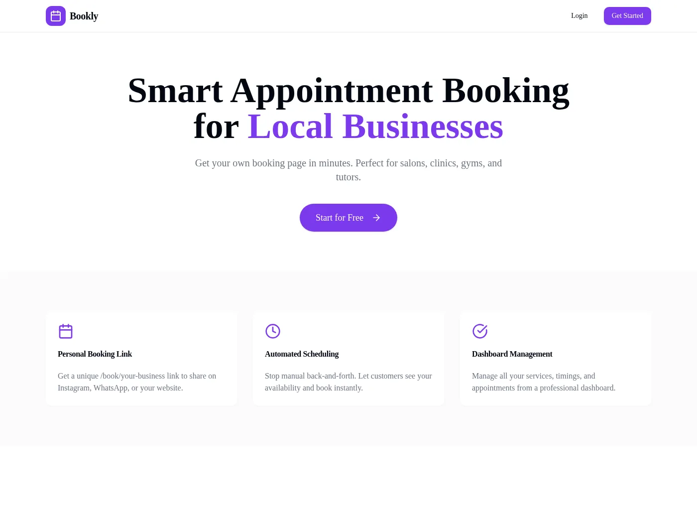 Bookly SaaS Platform