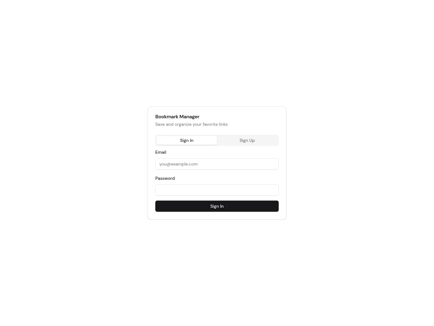 Taggable Bookmark Manager