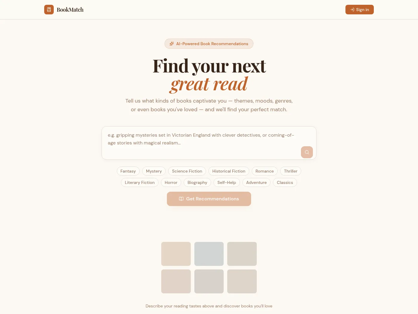 BookMatch Finder
