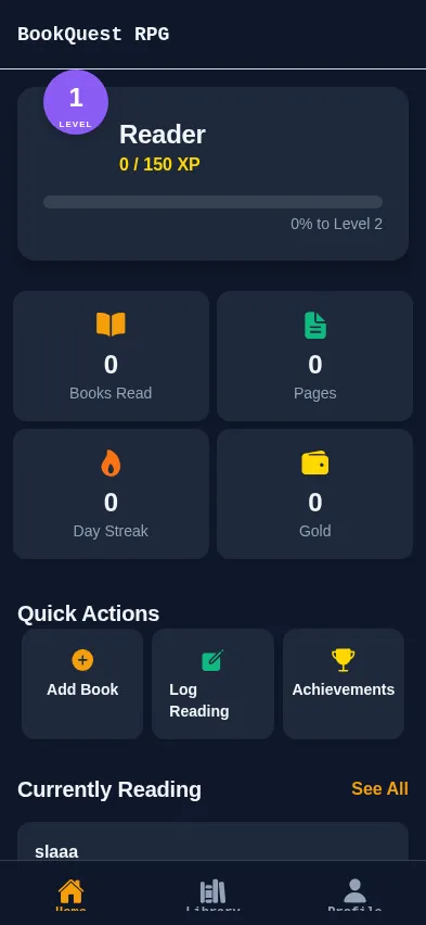 BookQuest RPG Reader