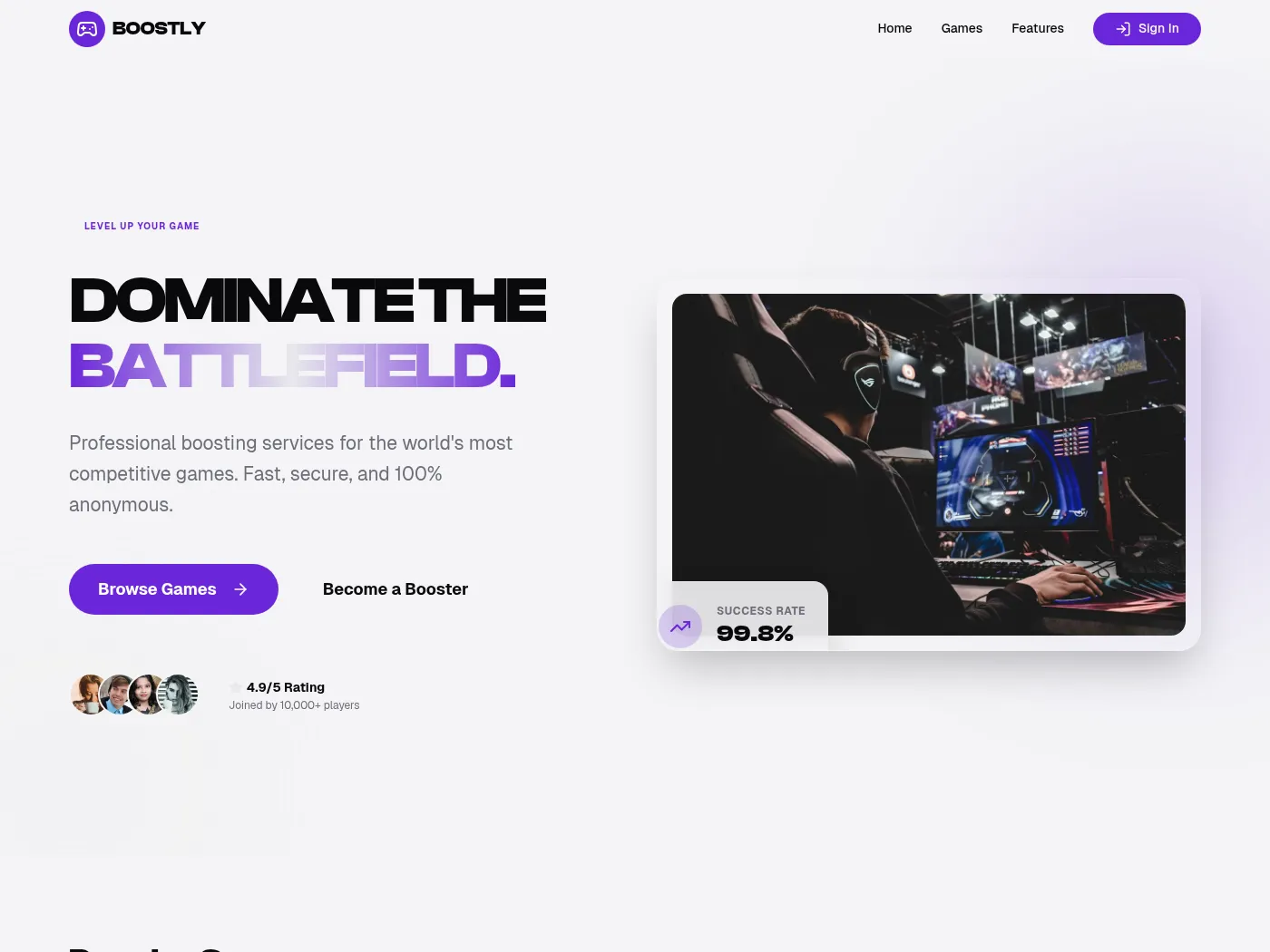 Boostly Game Platform