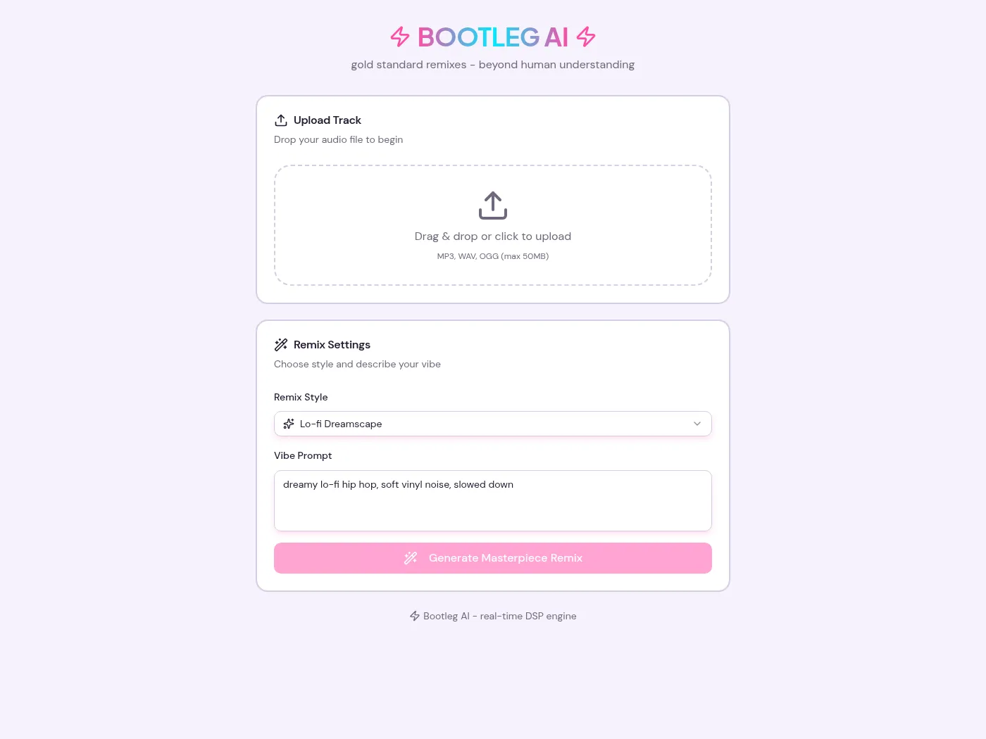 Bootleg AI Remix Studio