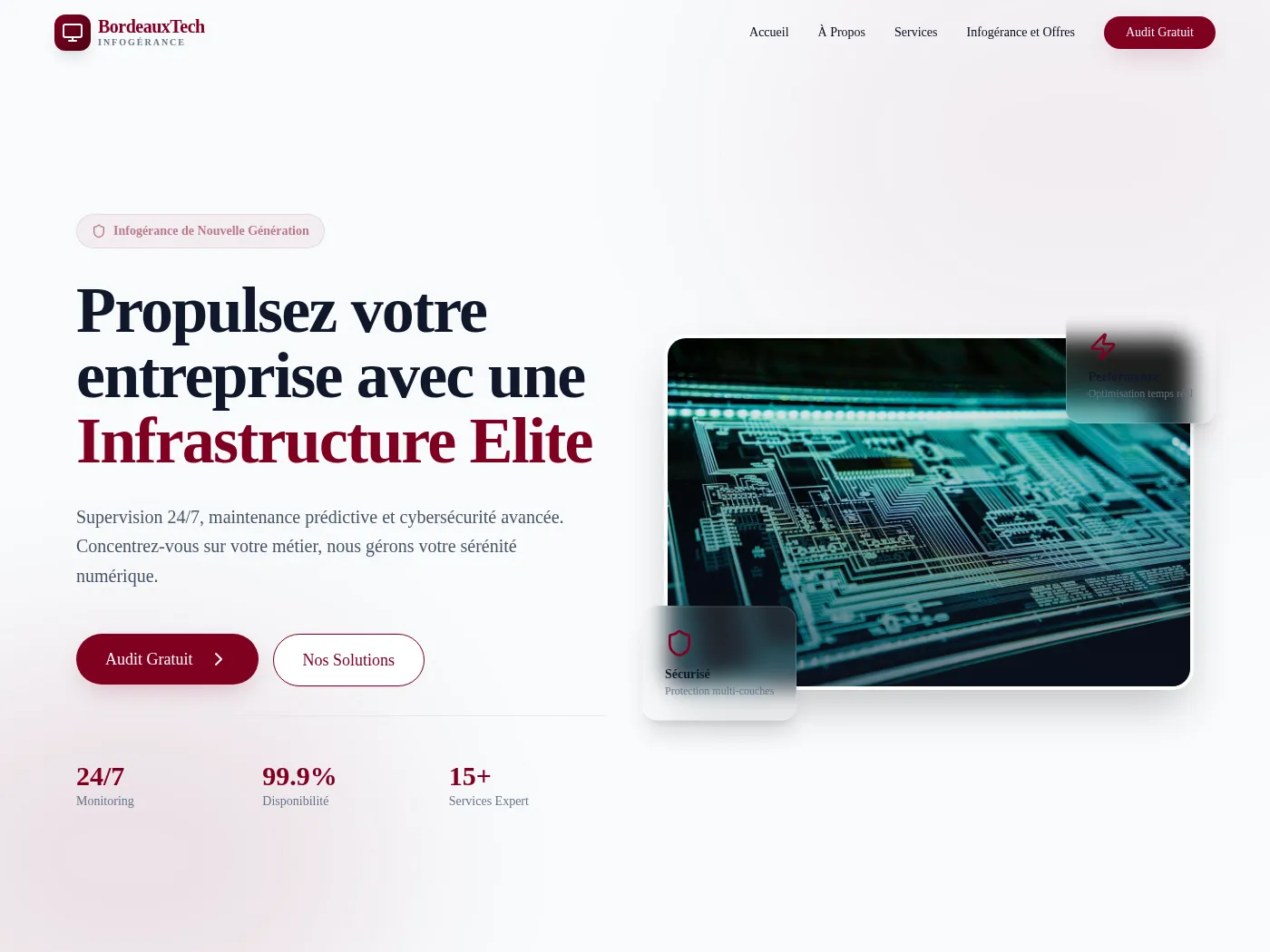 BordeauxTech Infogérance Site