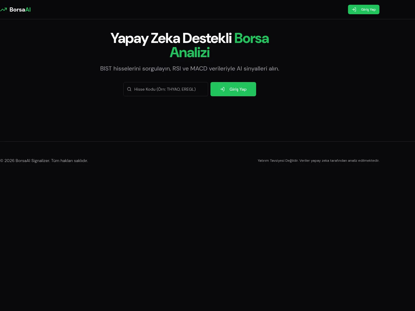 Borsa AI Signalizer