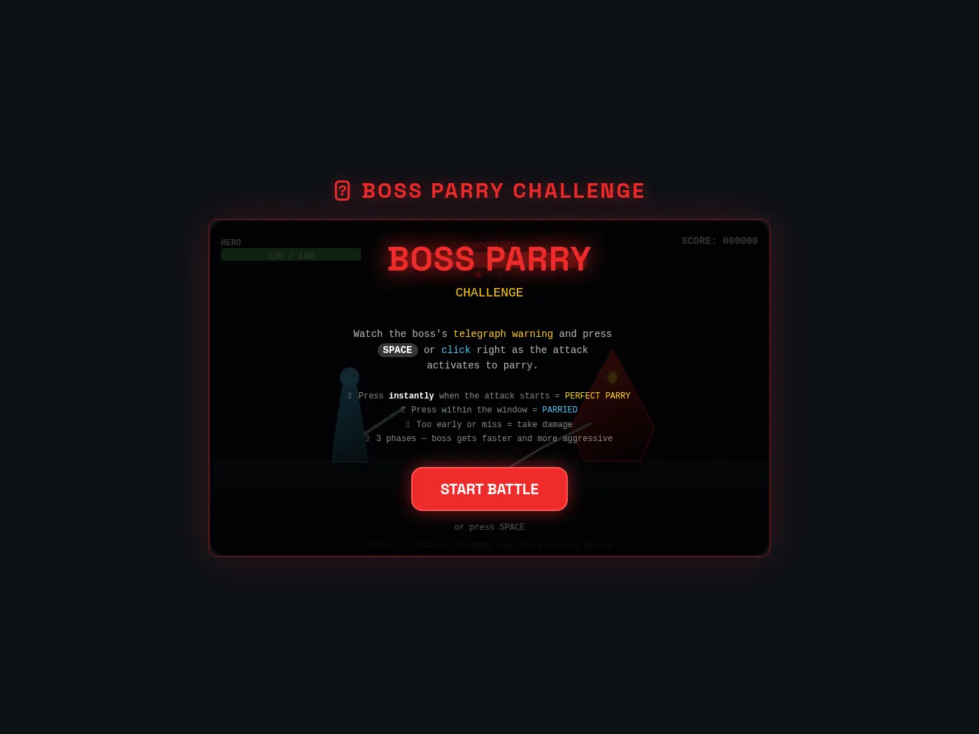 Boss Parry Challenge