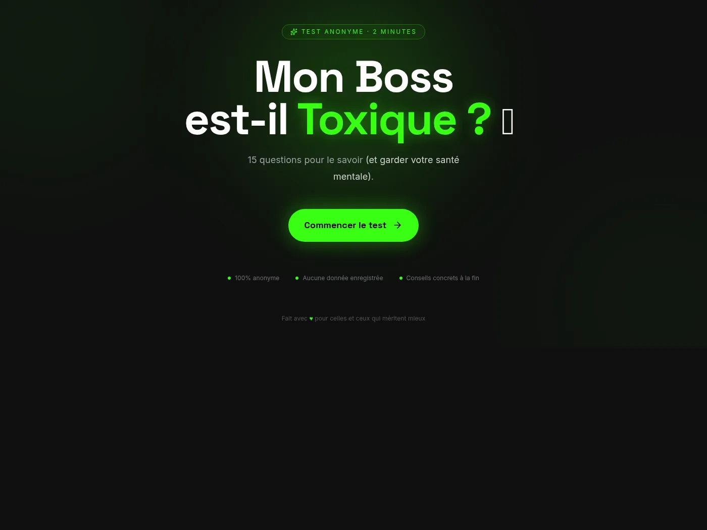 Mon Boss Toxique Quiz