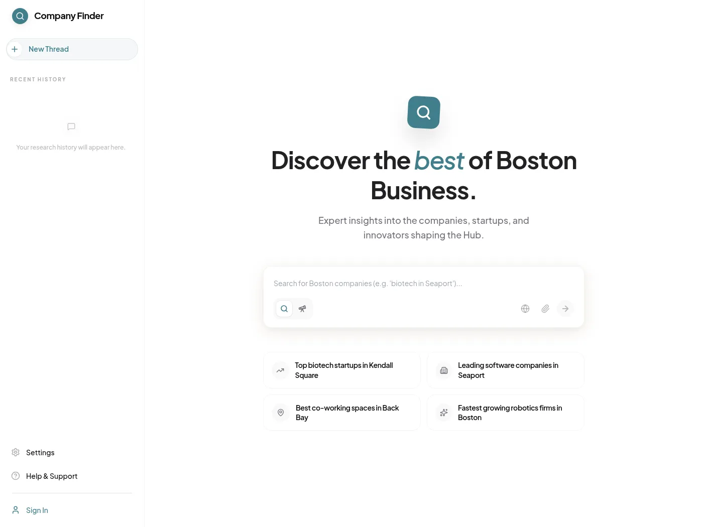 Boston Company Finder