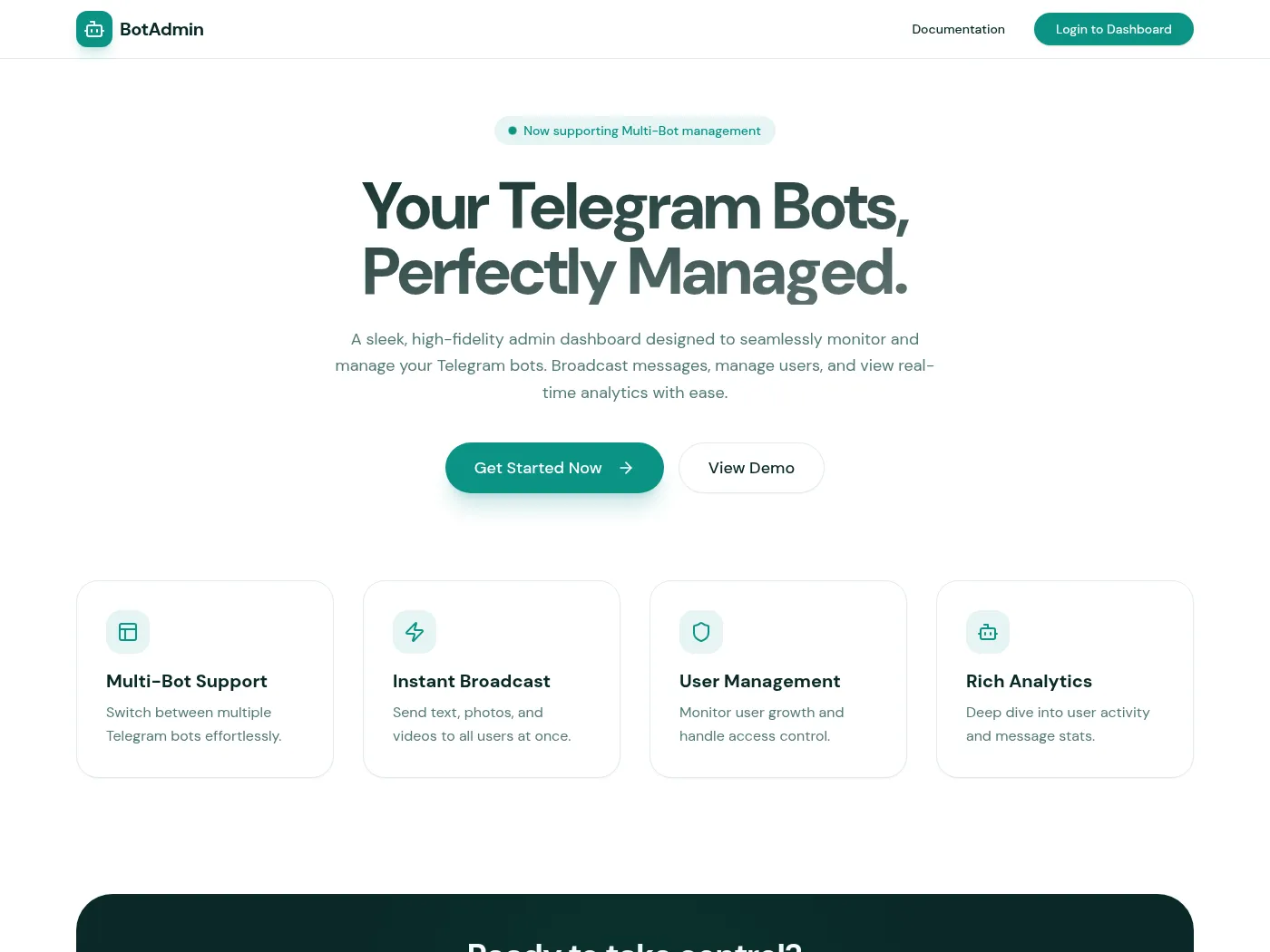 Bot Admin Dashboard