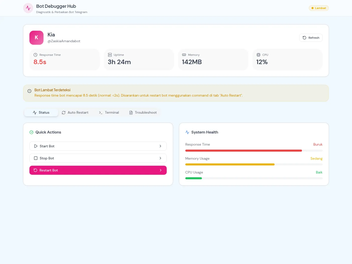 Bot Debugger Hub
