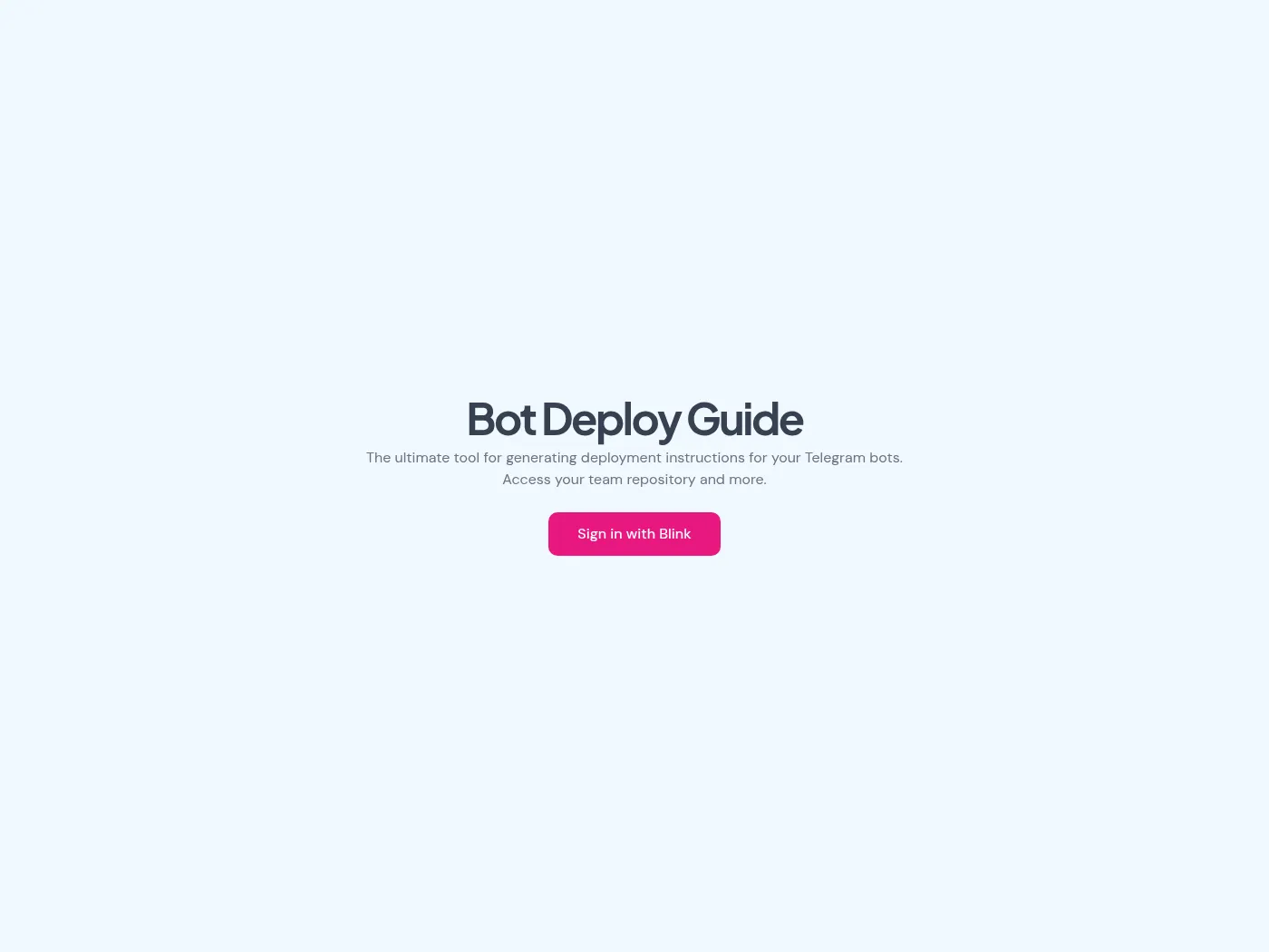 Bot Deploy Guide