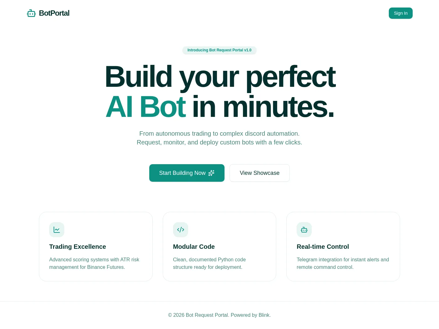 Bot Request Portal