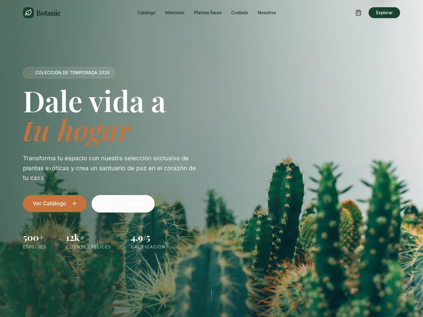 Botanic Landing Page (Remix)