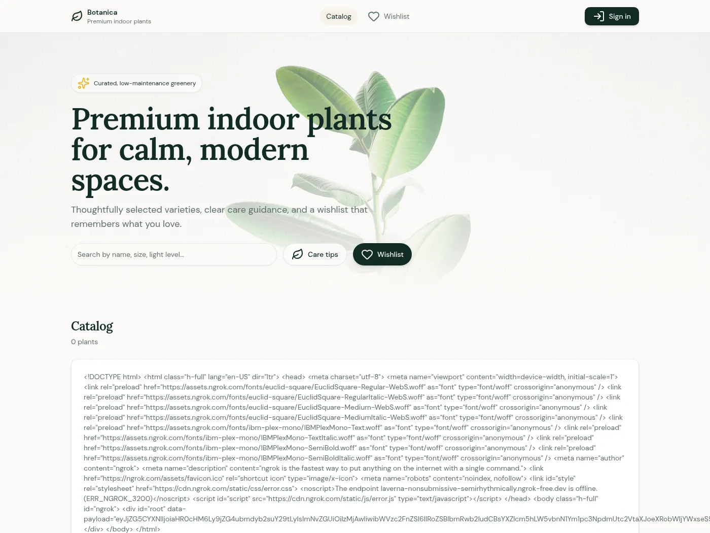 Botanica Premium Indoor Plant Shop (Remix)