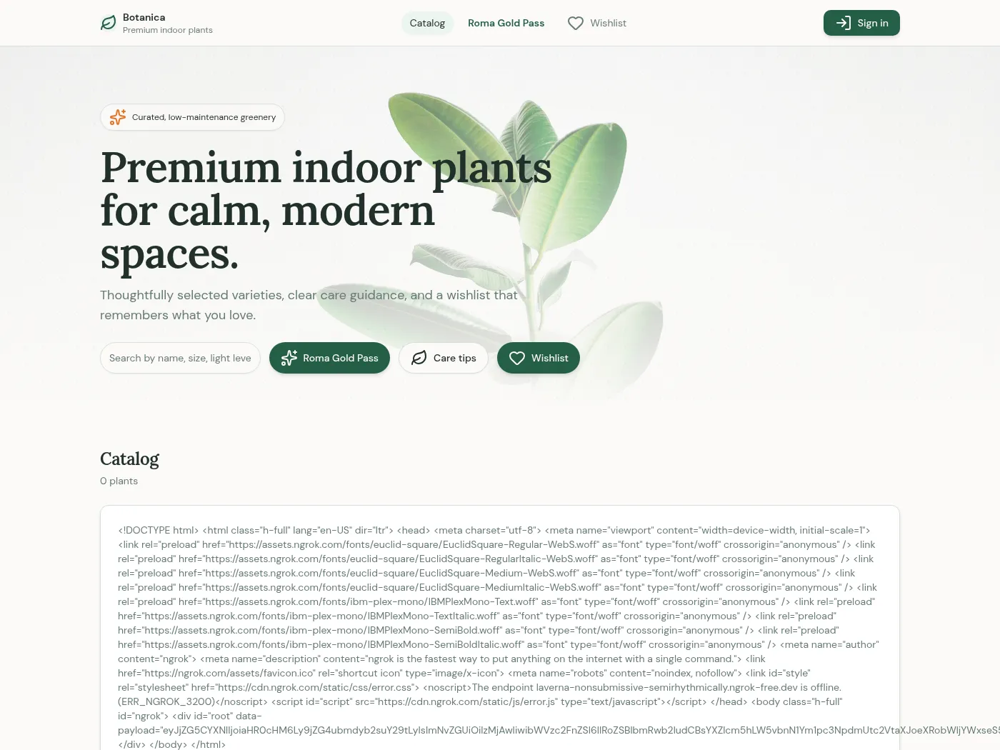 Botanica Premium Indoor Plant Shop (Remix)