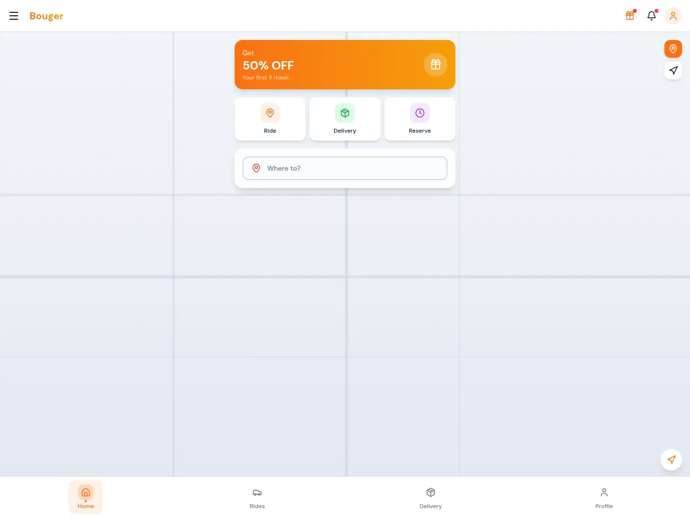 Bouger Ride App