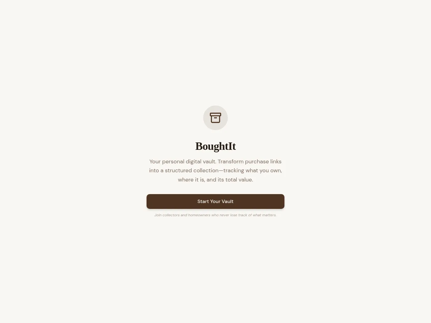 BoughtIt Digital Vault