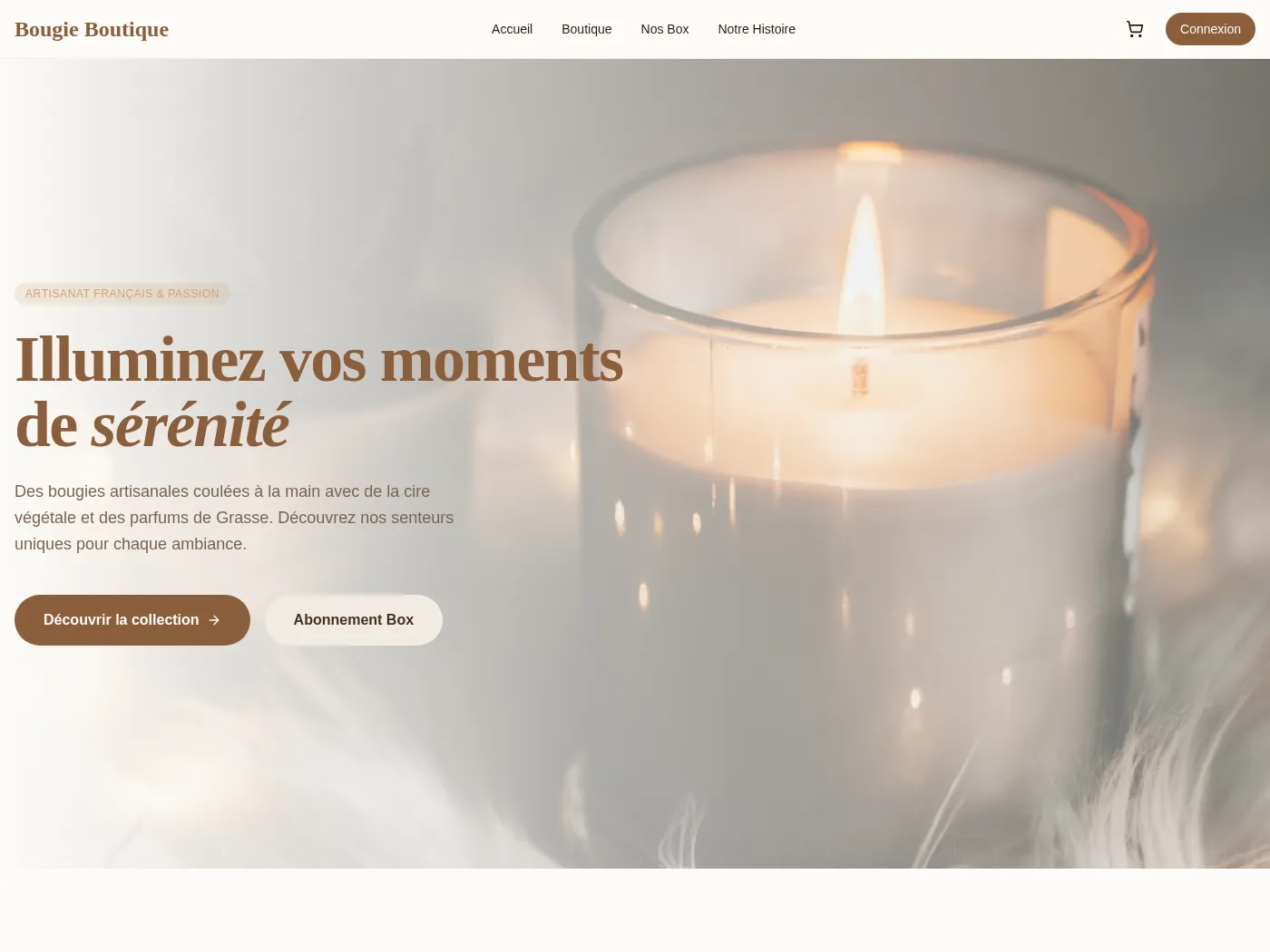 Bougie Boutique Webshop