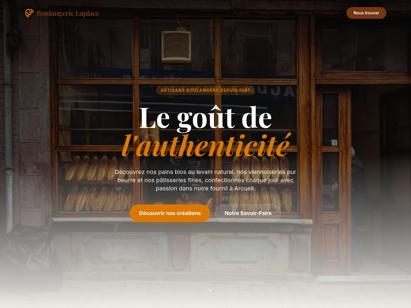 Boulangerie Site Vitrine