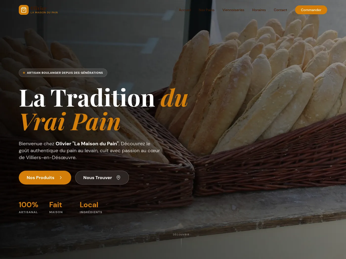 Boulangerie Site Vitrine