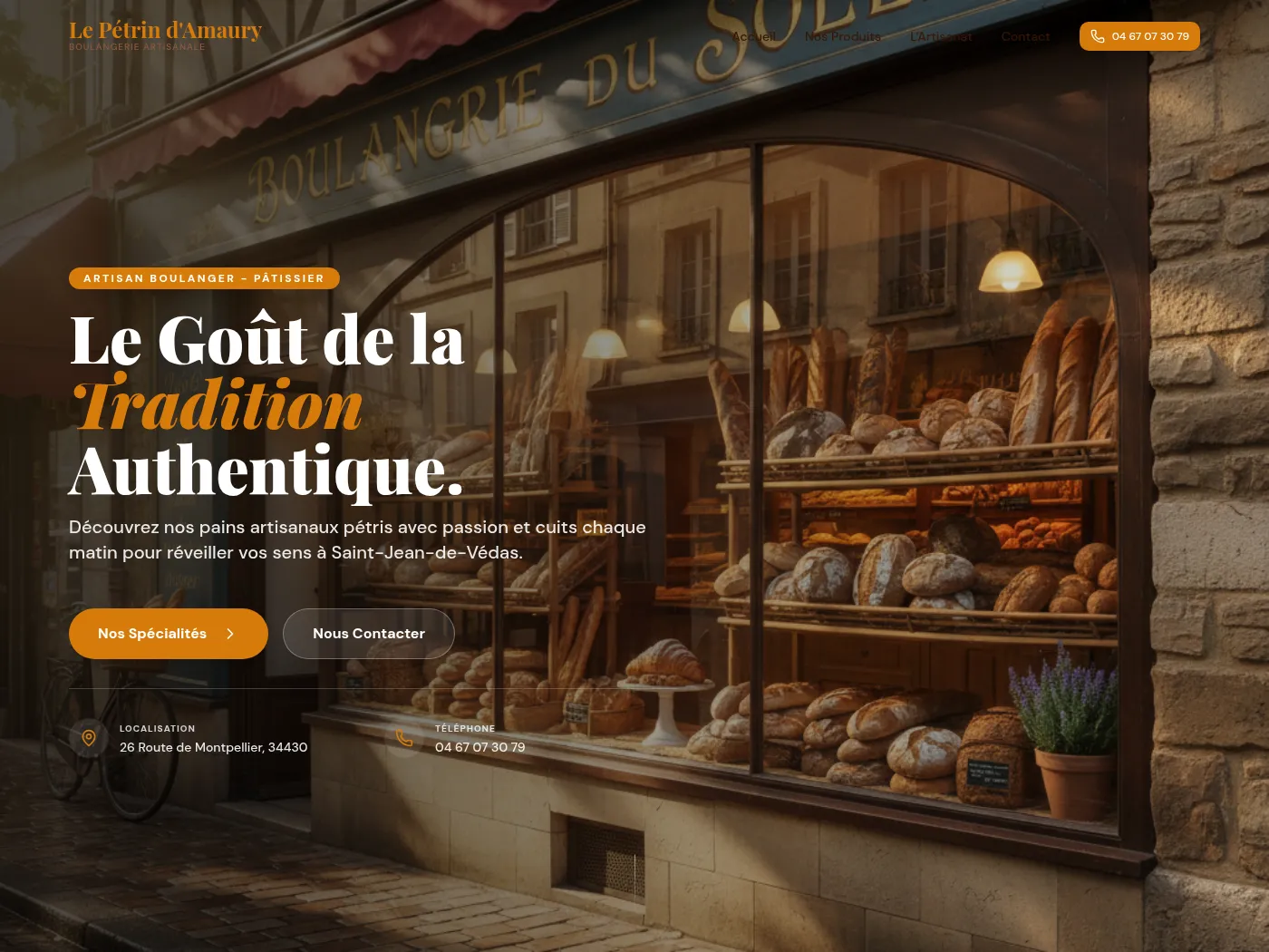 Boulangerie Vitrine Site