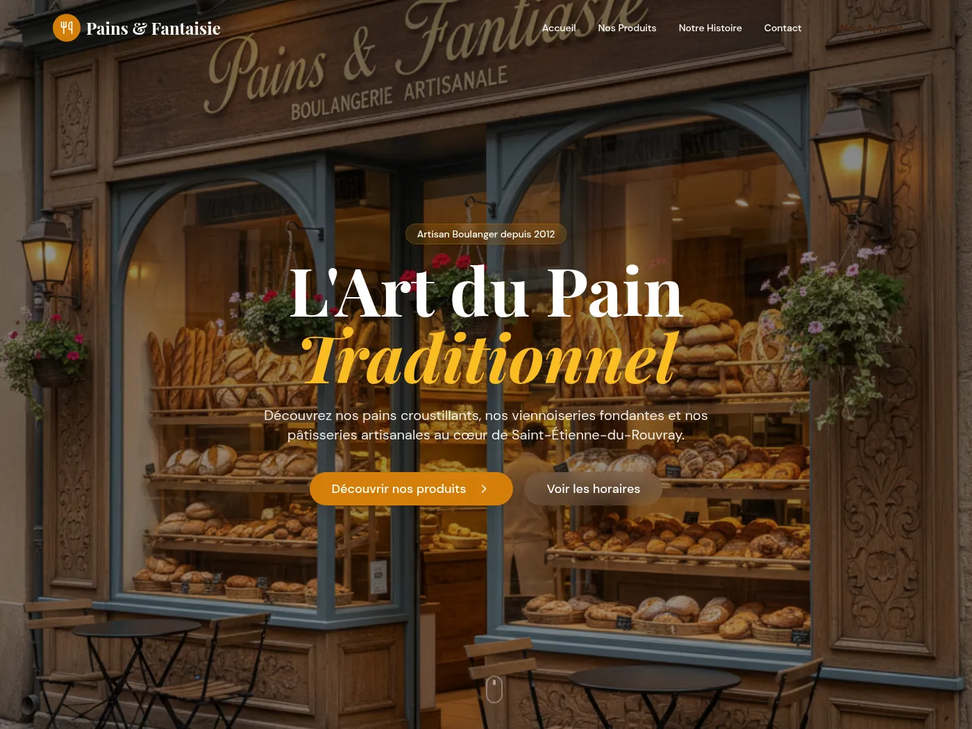 Boulangerie Vitrine Site