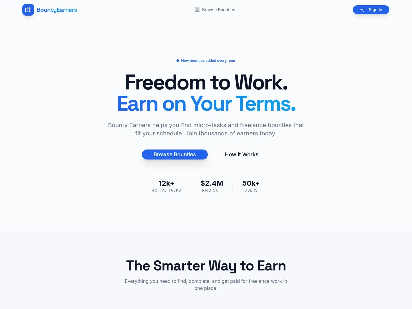 Bounty Earners Board