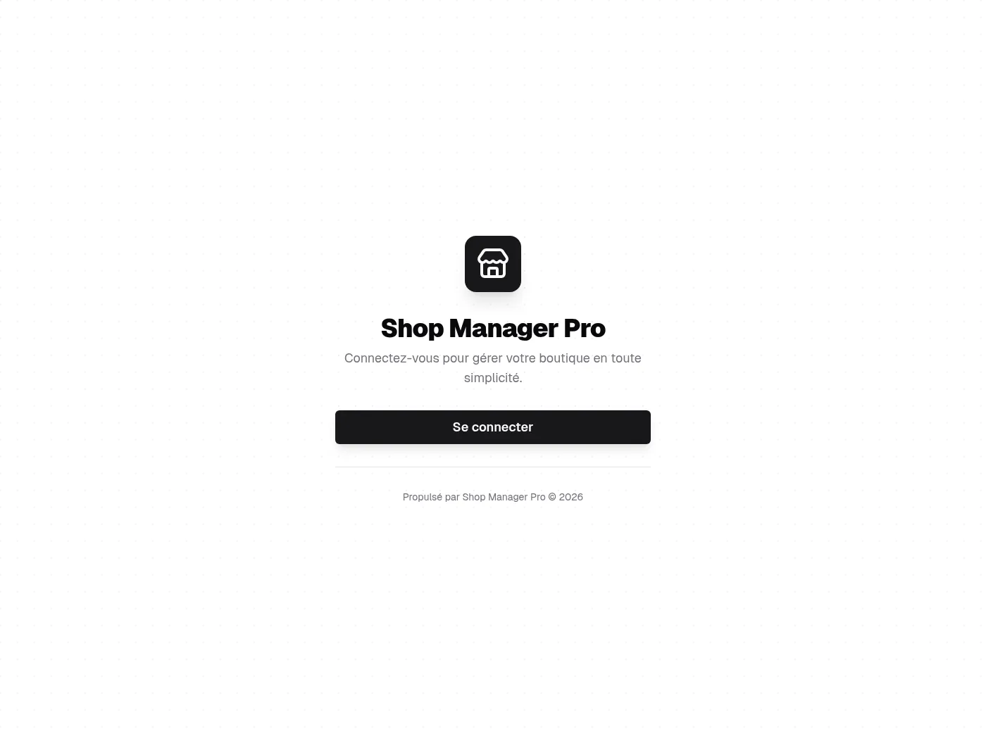Shop Manager Pro