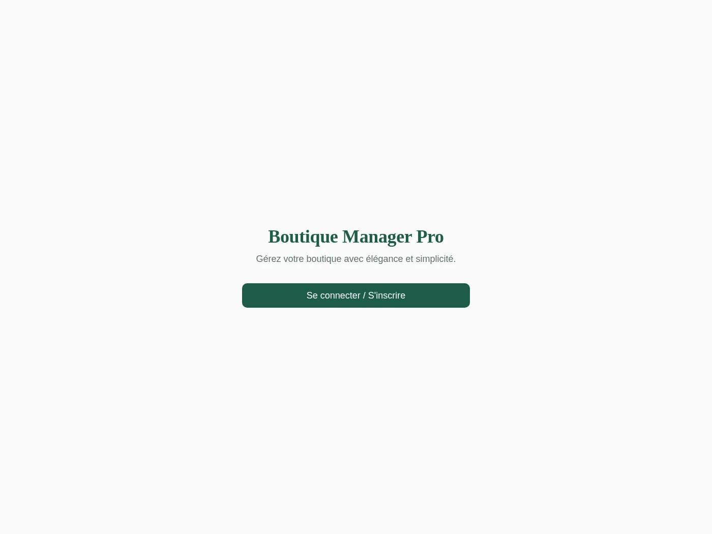 Boutique Manager Pro