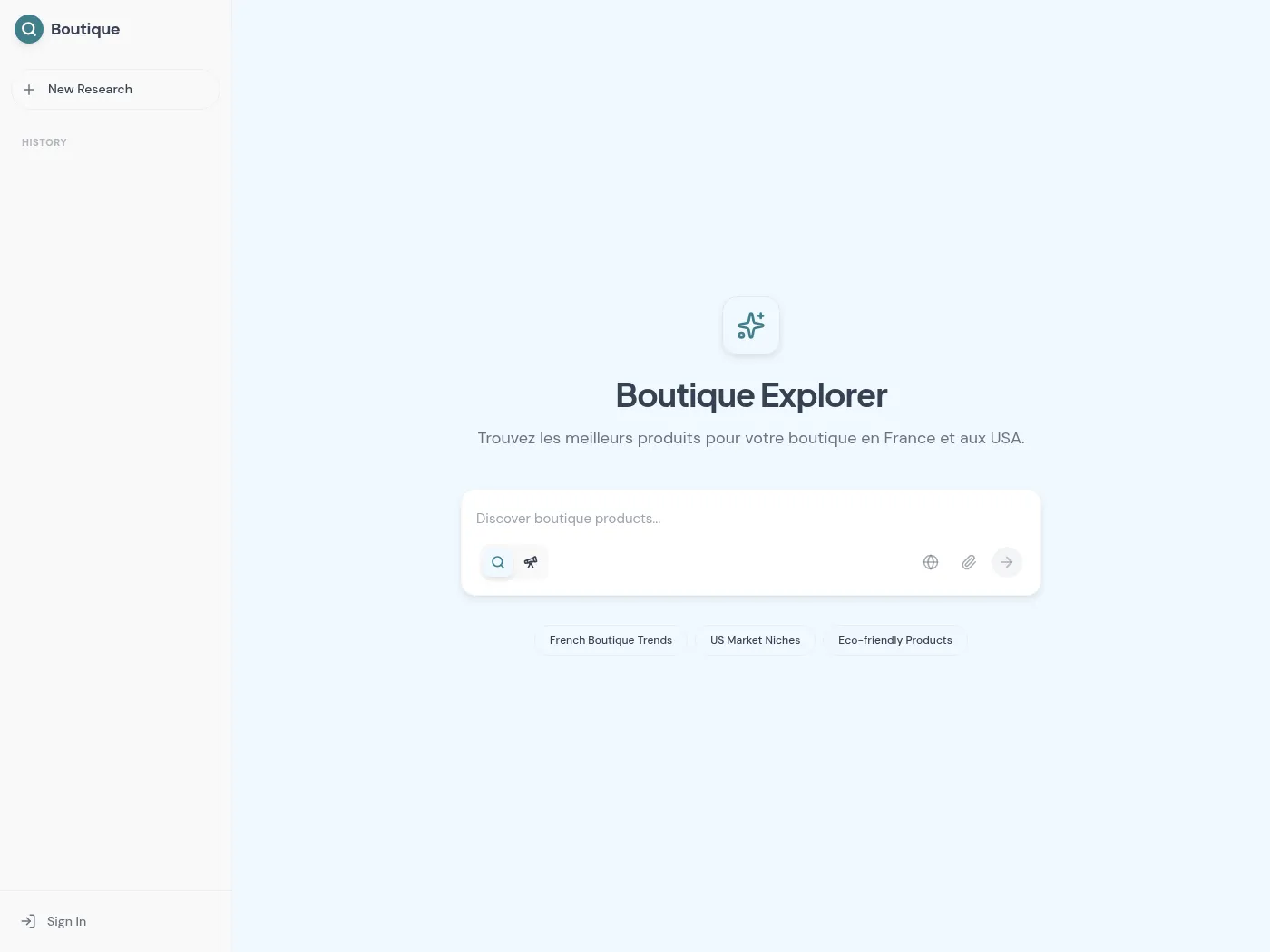 Boutique Product Explorer