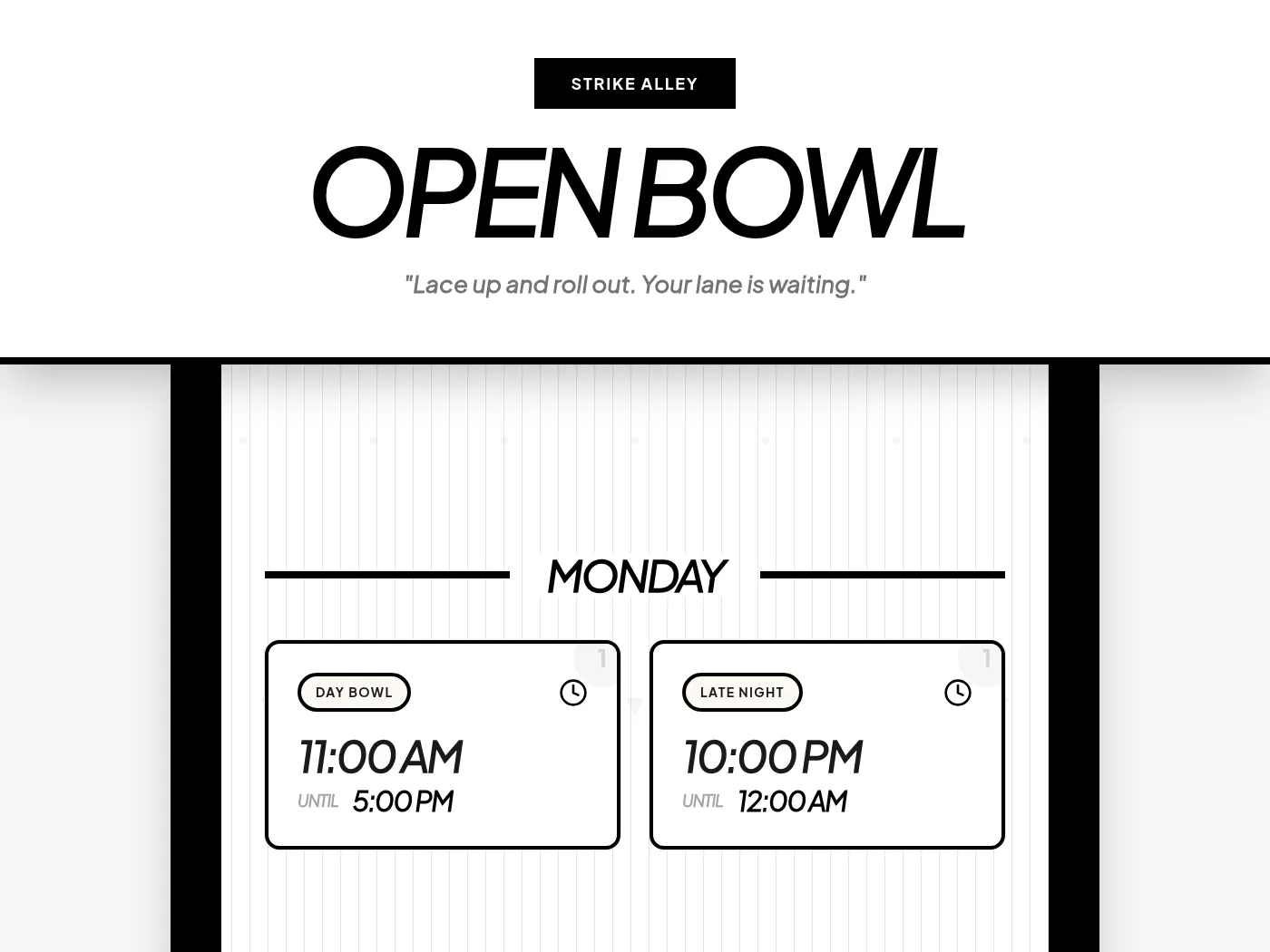 Bowling Alley Scheduler