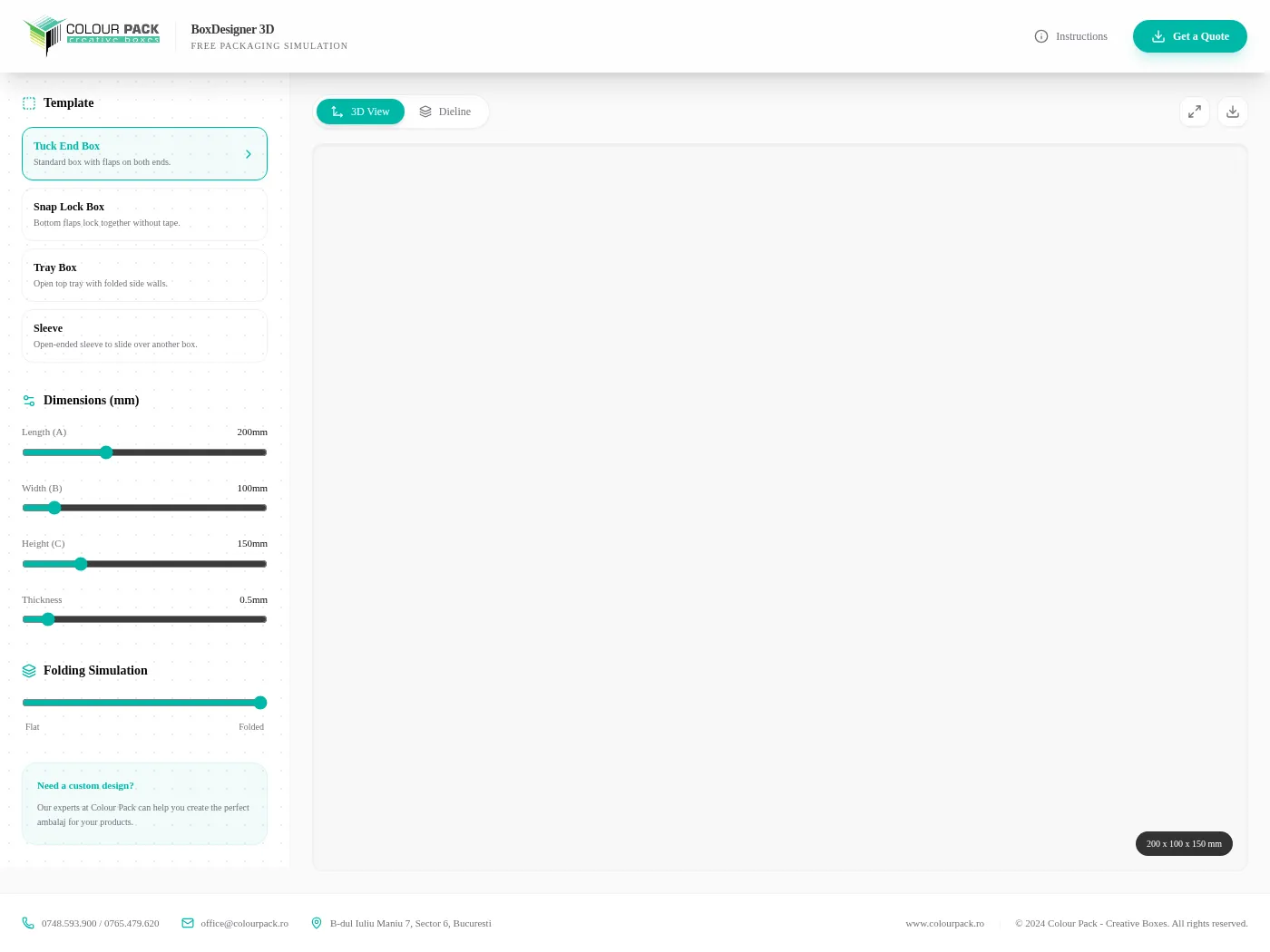 BoxDesigner 3D Web App