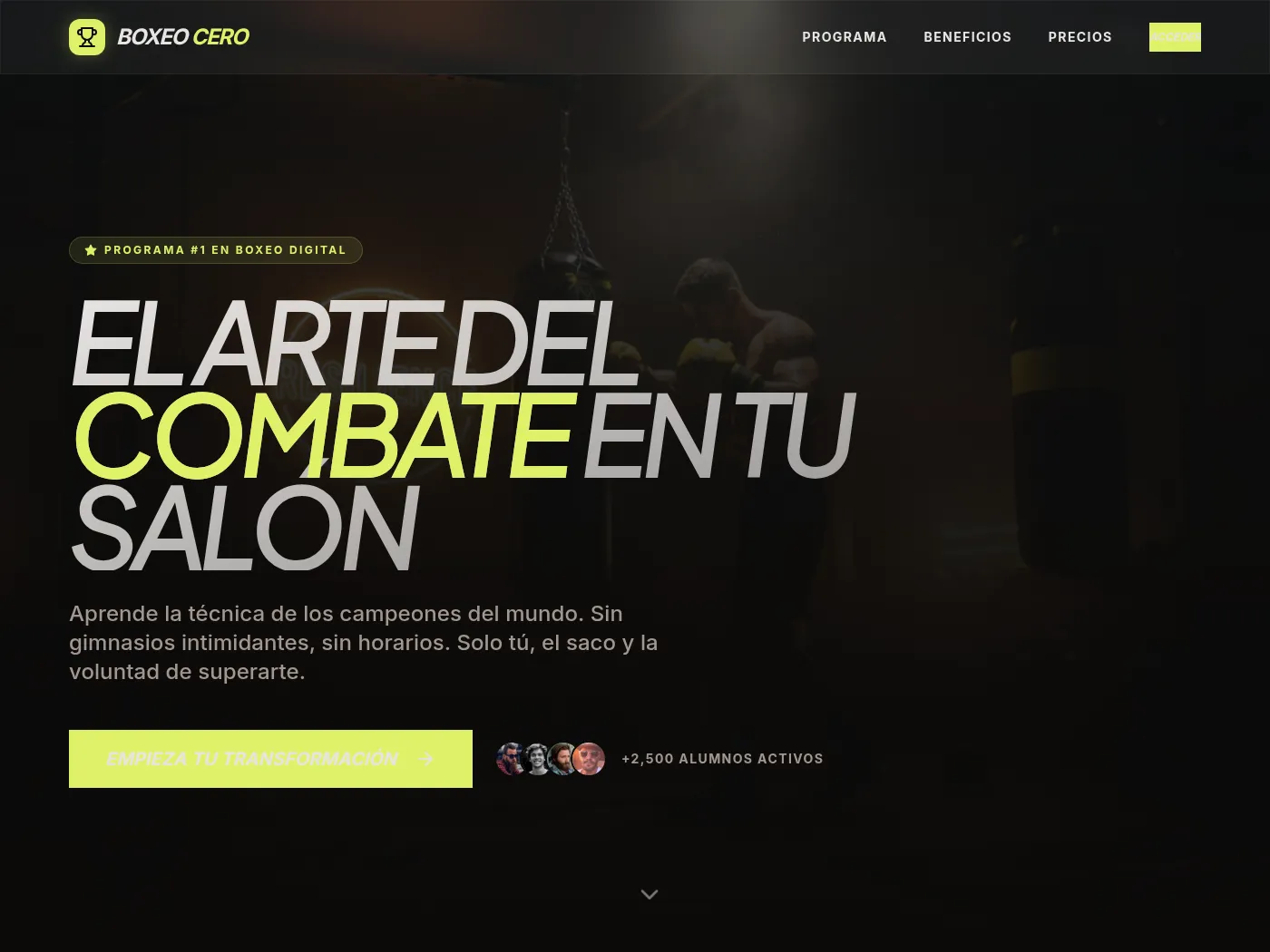Boxeo Desde Cero Landing