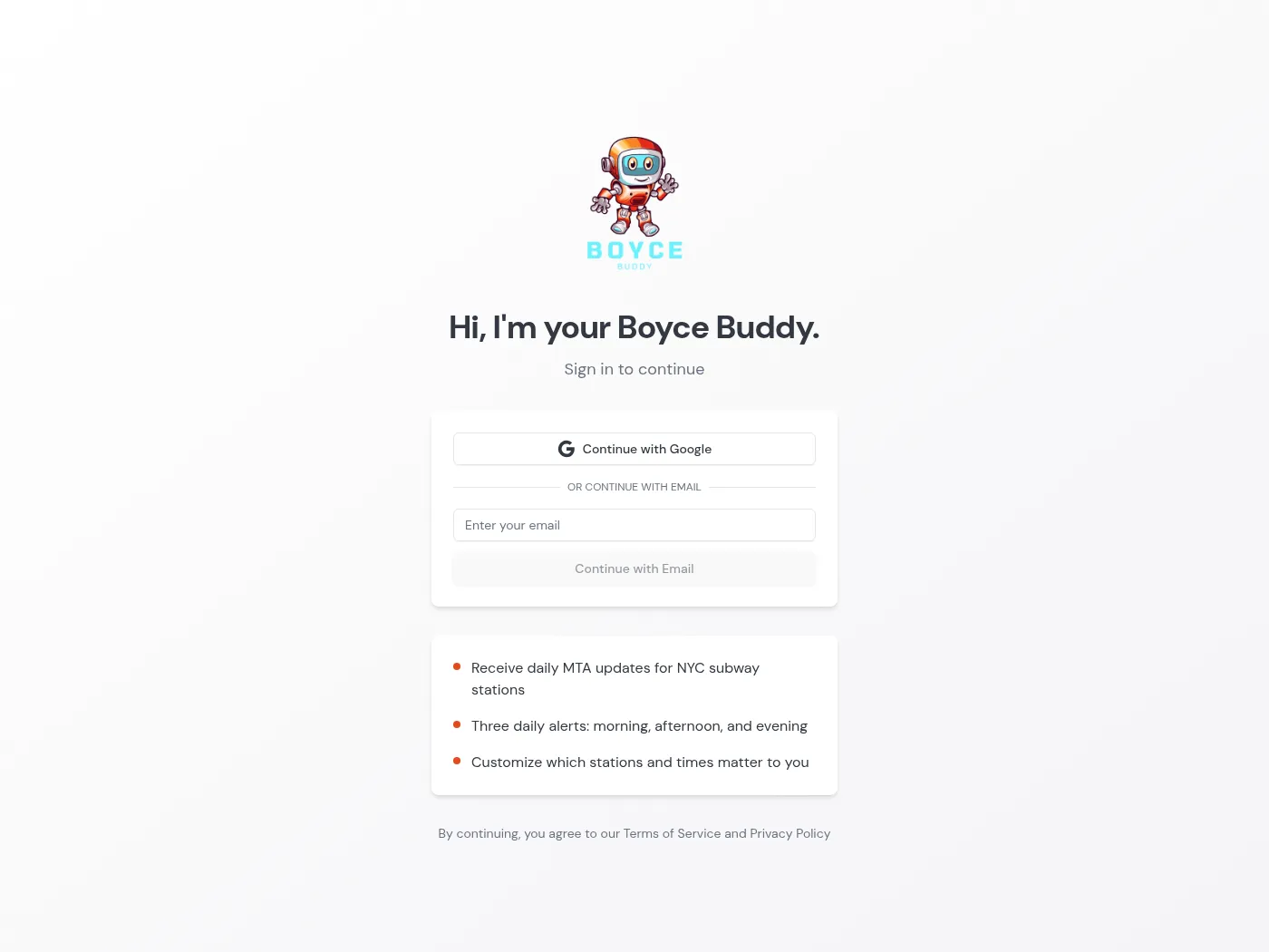 Boyce Buddy Bot