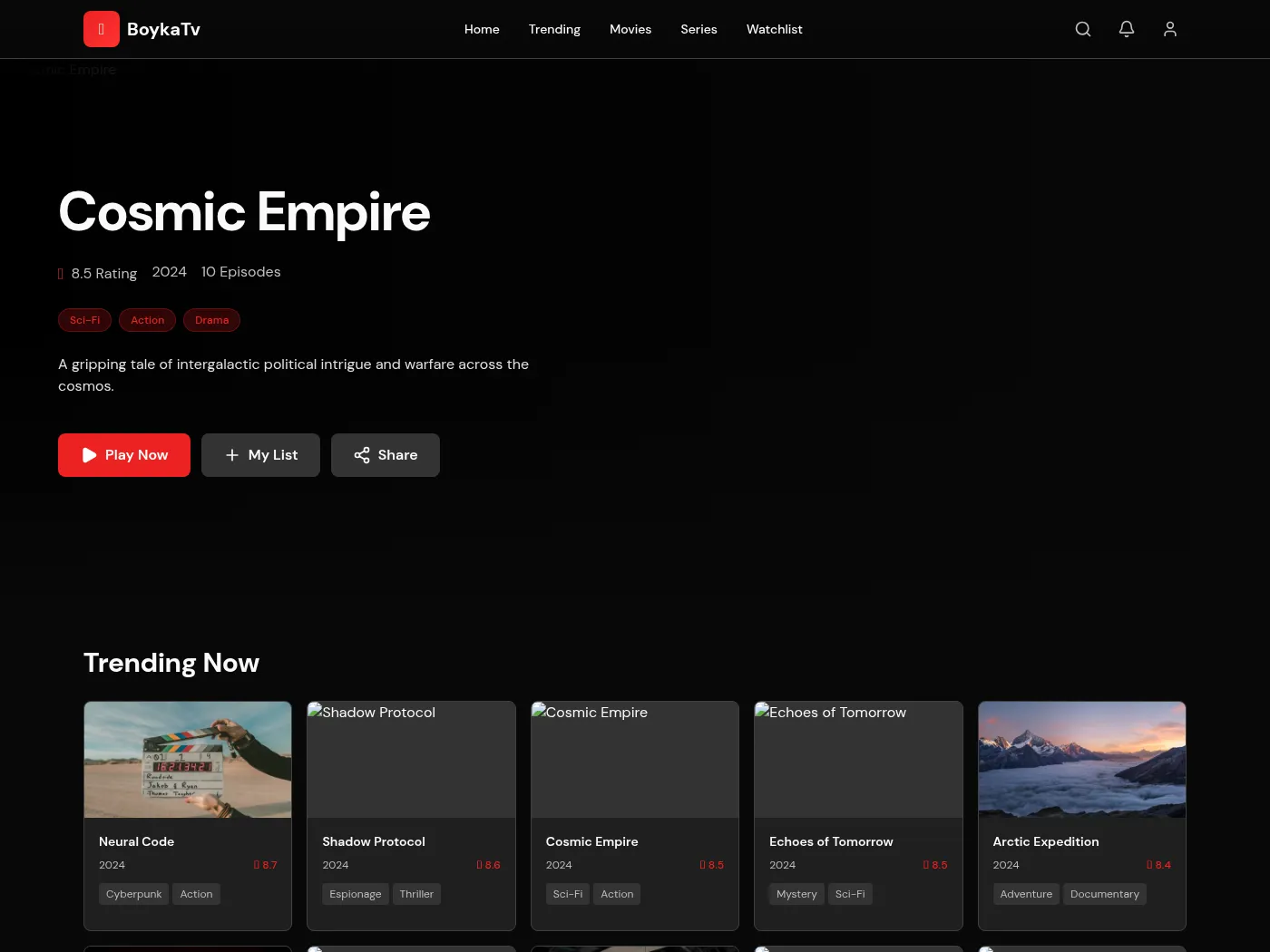 BoykaTv Streaming Site