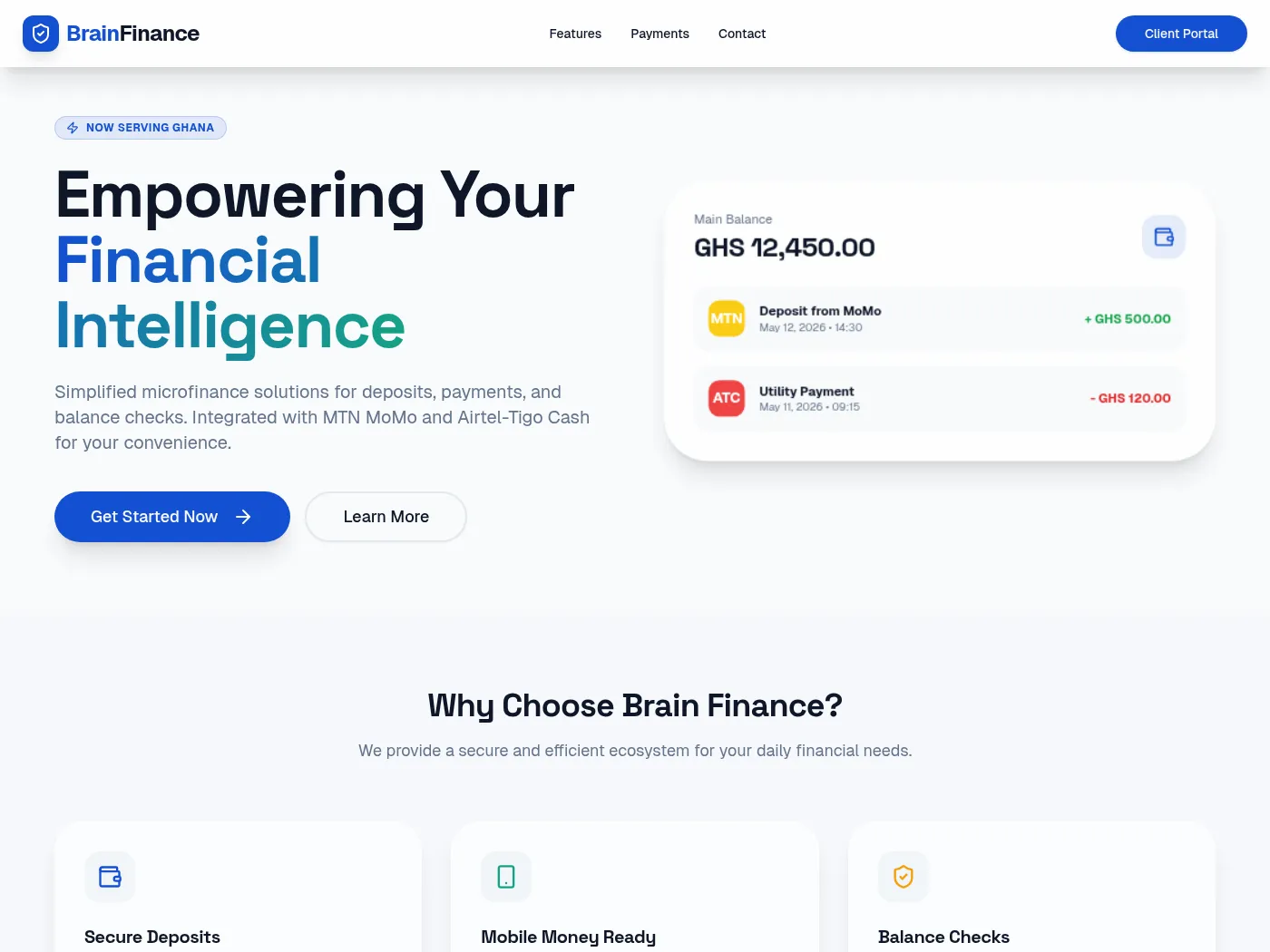 Brain Finance Web App