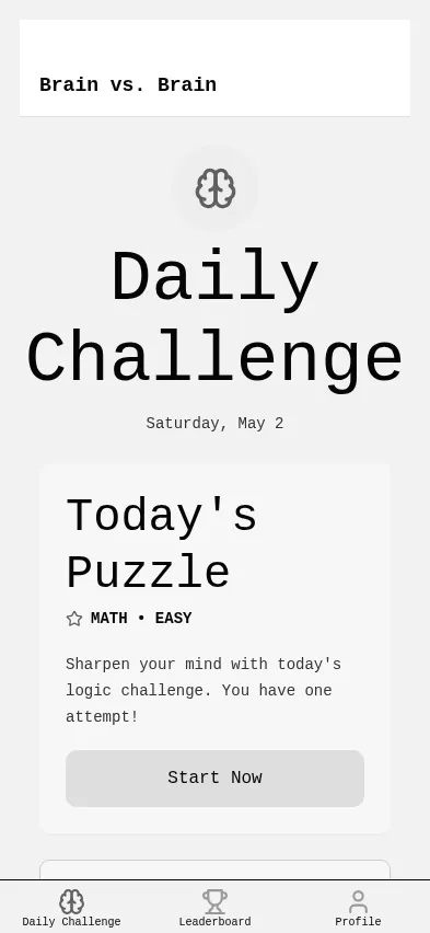 Brain vs. Brain Game