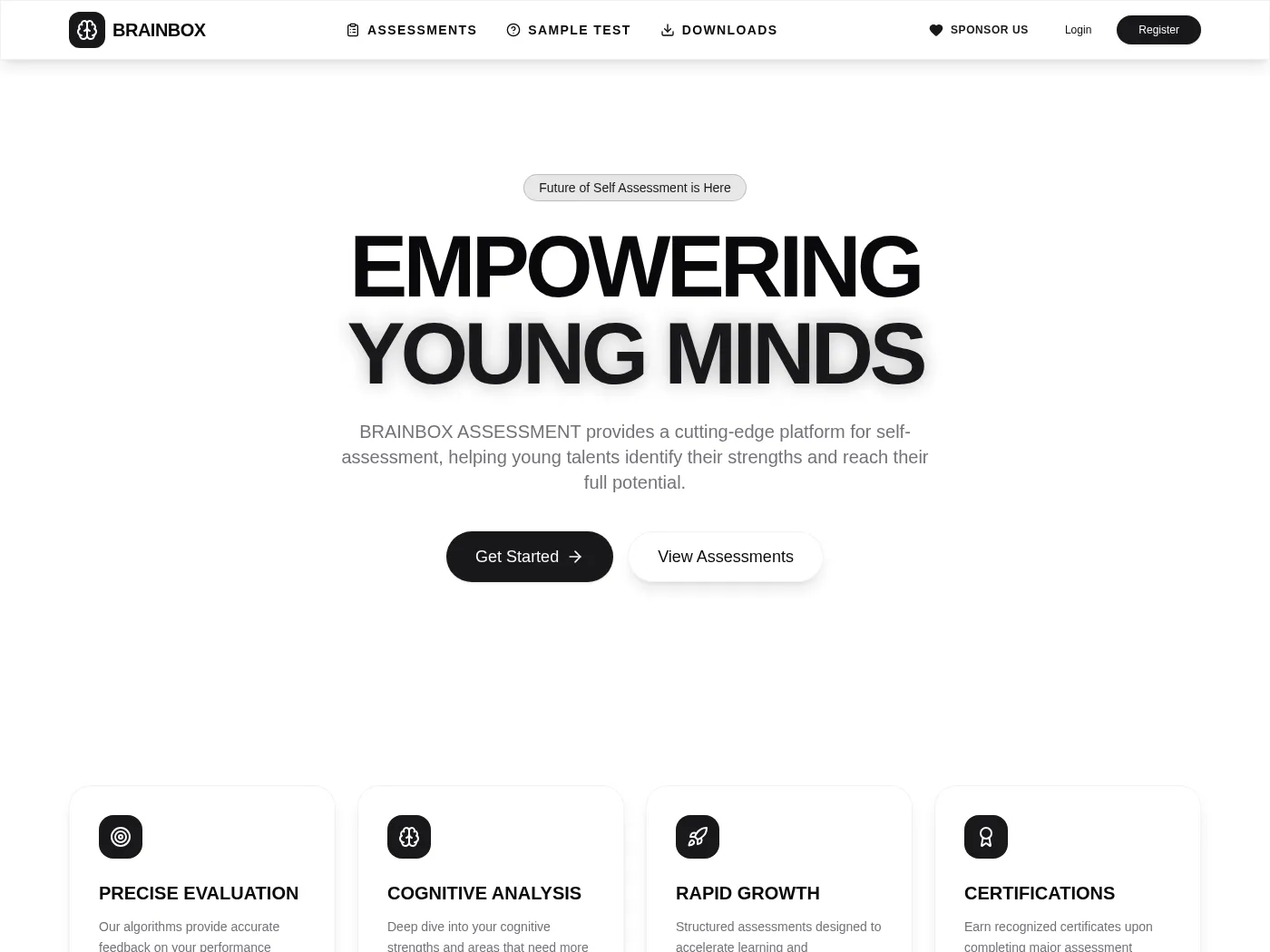 BRAINBOX 3D Assessment Site