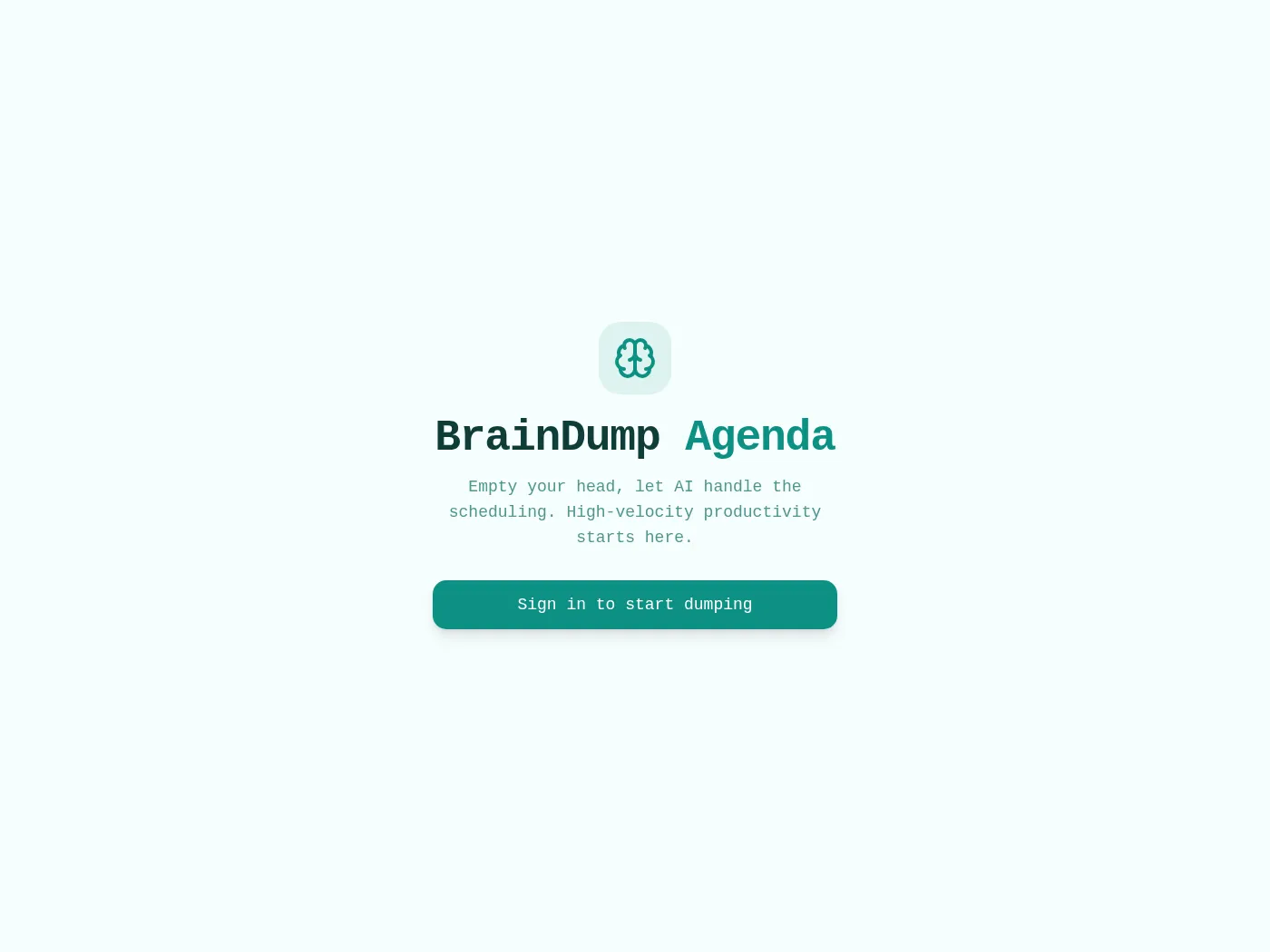 BrainDump Agenda