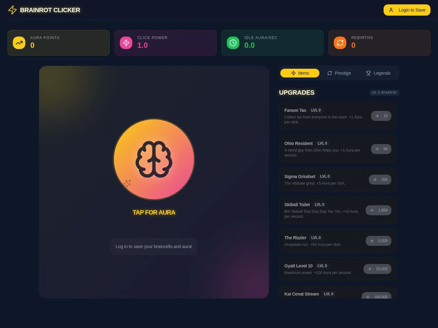 Brainrot Clicker Game