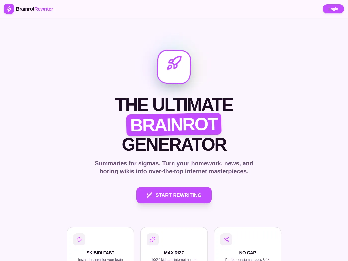 Brainrot Kids Rewriter