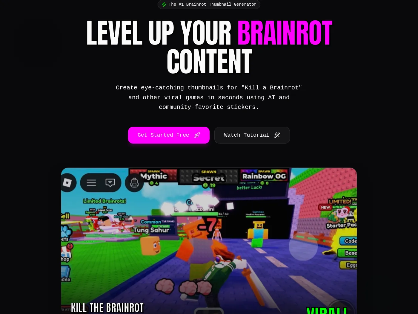 Brainrot Game Thumbnail