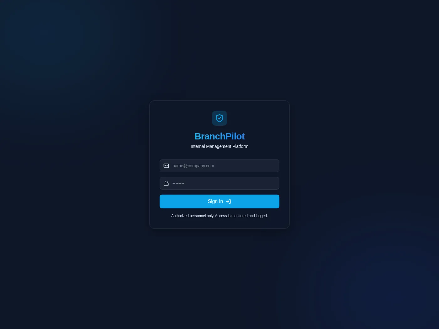 BranchPilot Dashboard