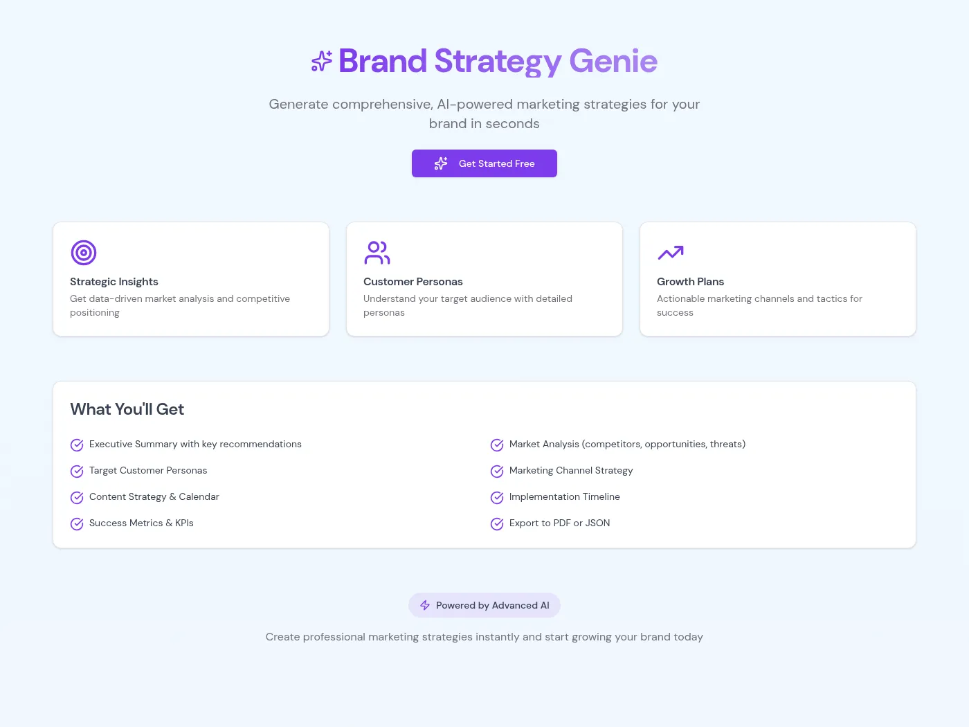 Brand Strategy Genie