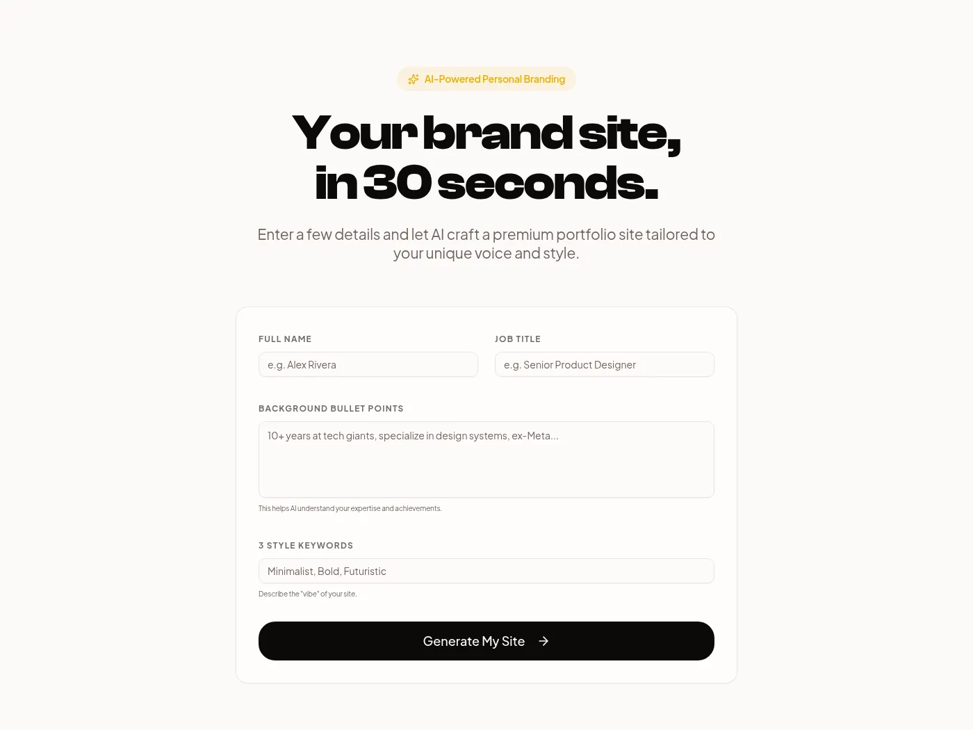 BrandGen Website Builder